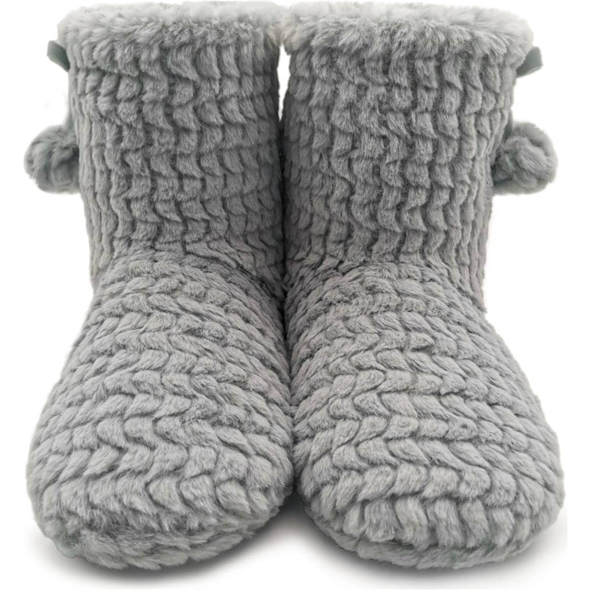 For Her Ladies Faux Rabbit Plush Slipper Boots Assorted Each | Woolworths