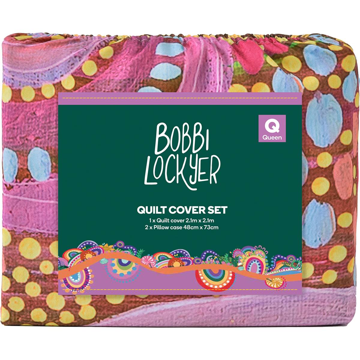 Bobbi Lockyer Quilt Cover Set Queen Bed Seashell Each | Woolworths
