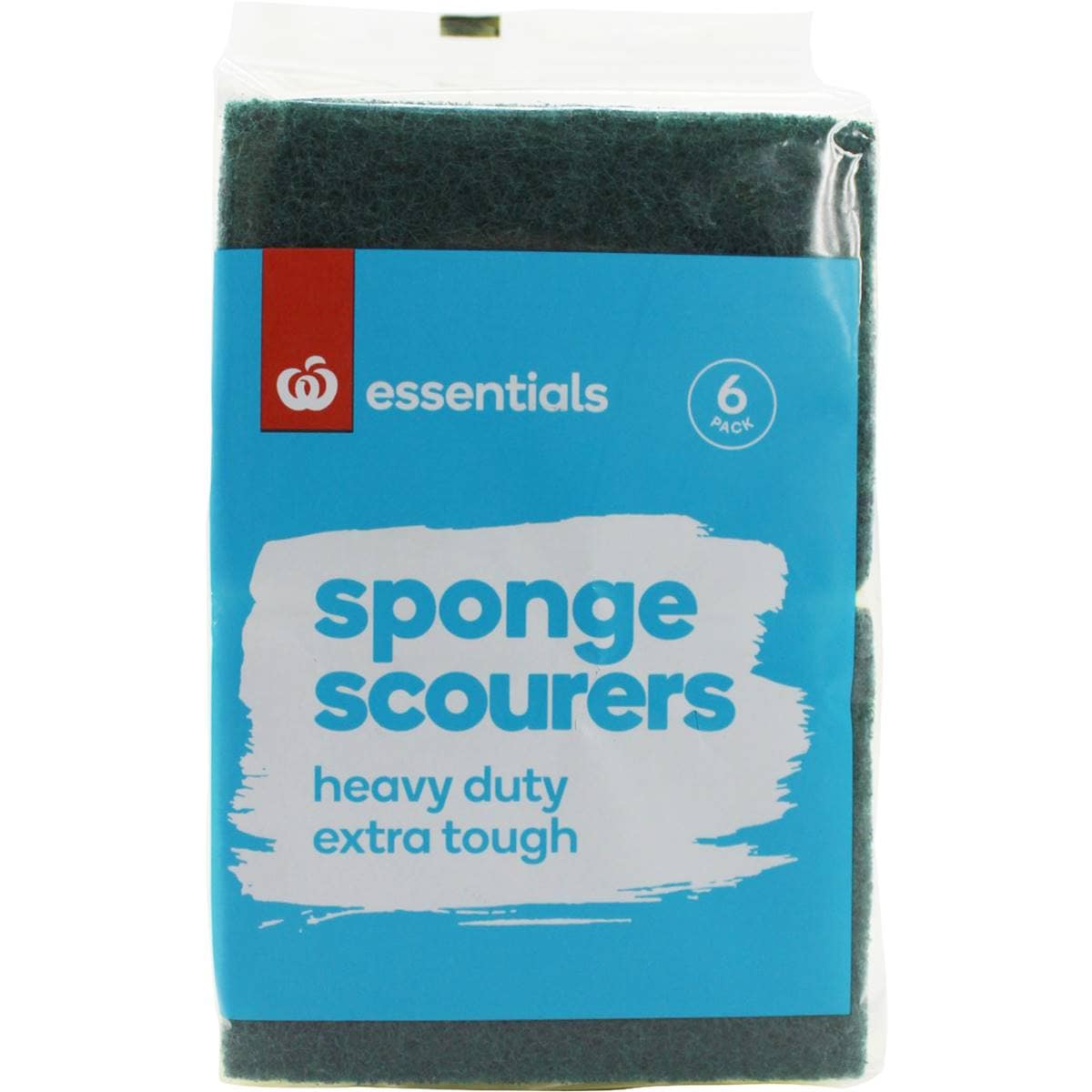 Essentials Sponge Scourer 6 Pack | Woolworths