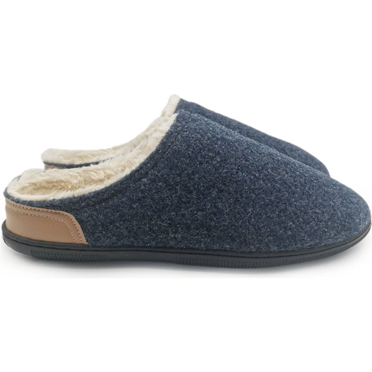 For Him Mens Slippers Navy Natural Size 11/12 Each | Woolworths