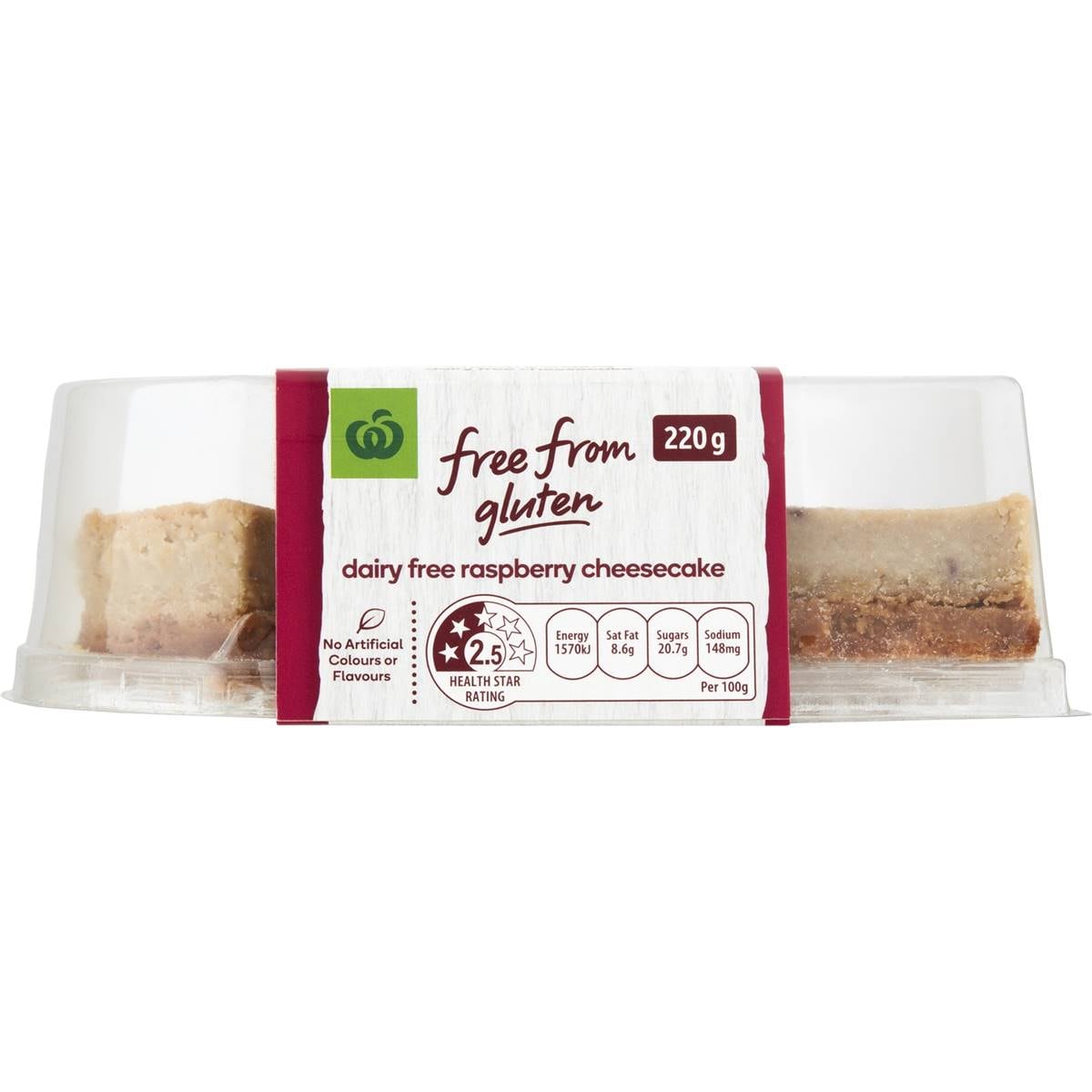 Woolworths Free From Gluten Raspberry Cheesecake 2 Pack | Woolworths