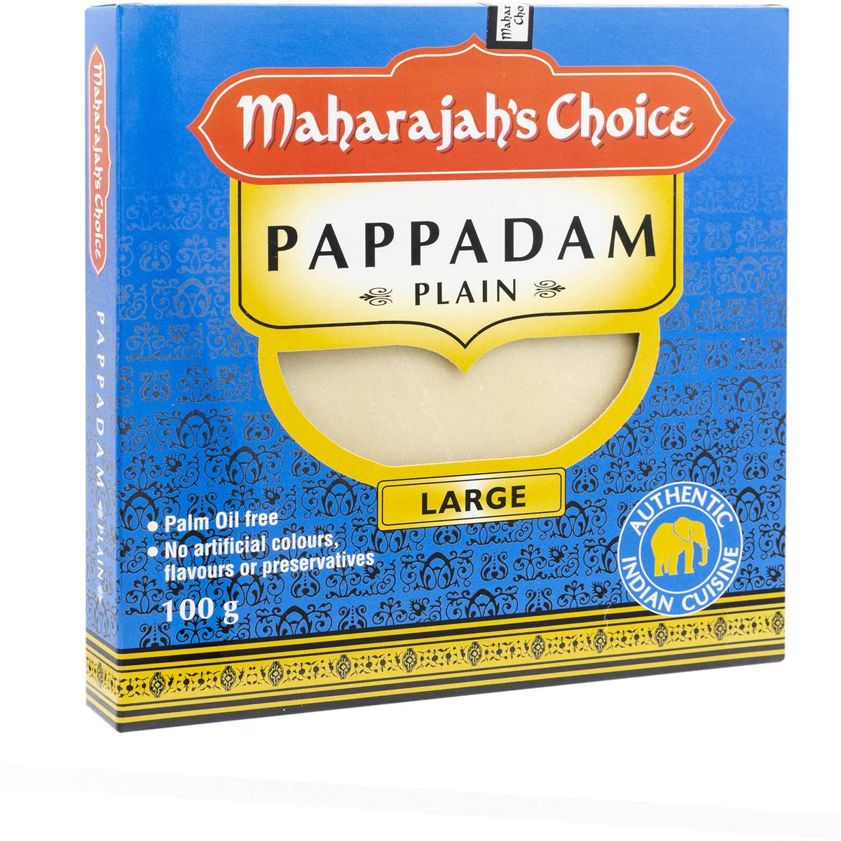 Maharajah's Choice Pappadam Plain Large 100g | Woolworths