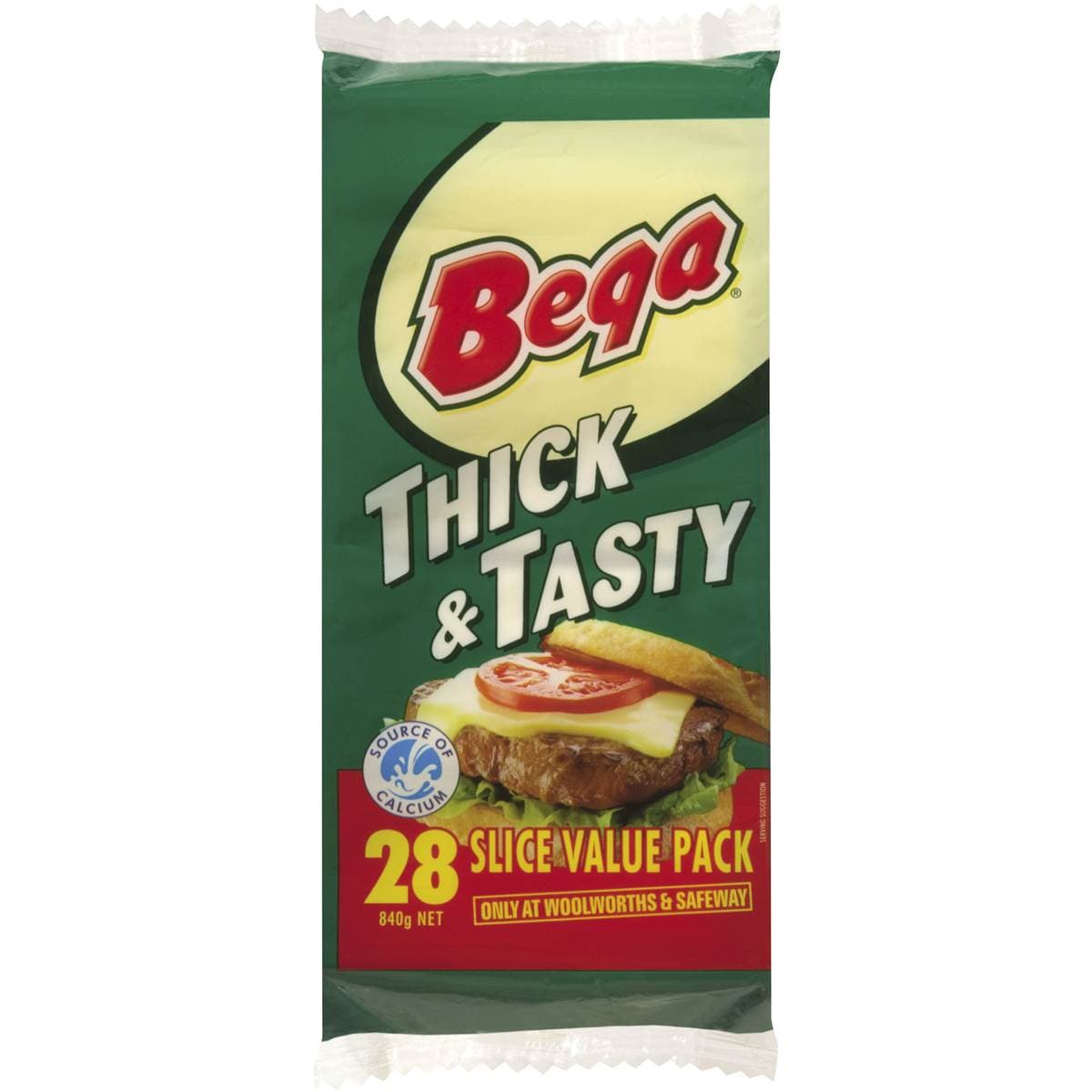 Bega Thick & Tasty Cheese Slices 28pk 840g | Woolworths