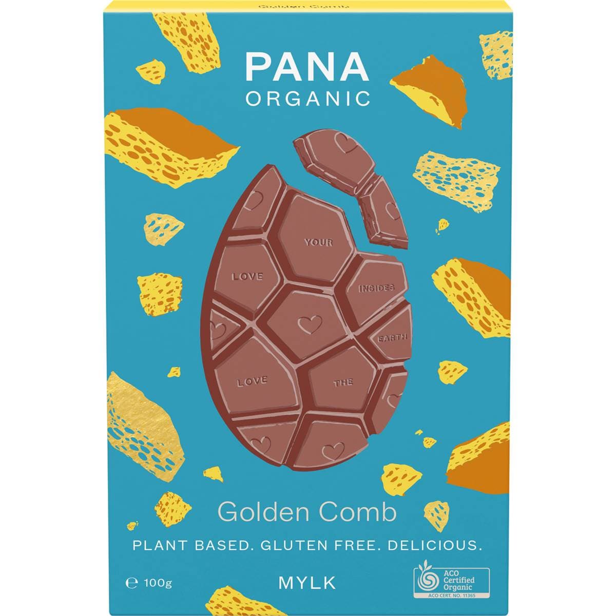 Pana Organic Mylk Chocolate Easter Egg Golden Comb 100g | Woolworths