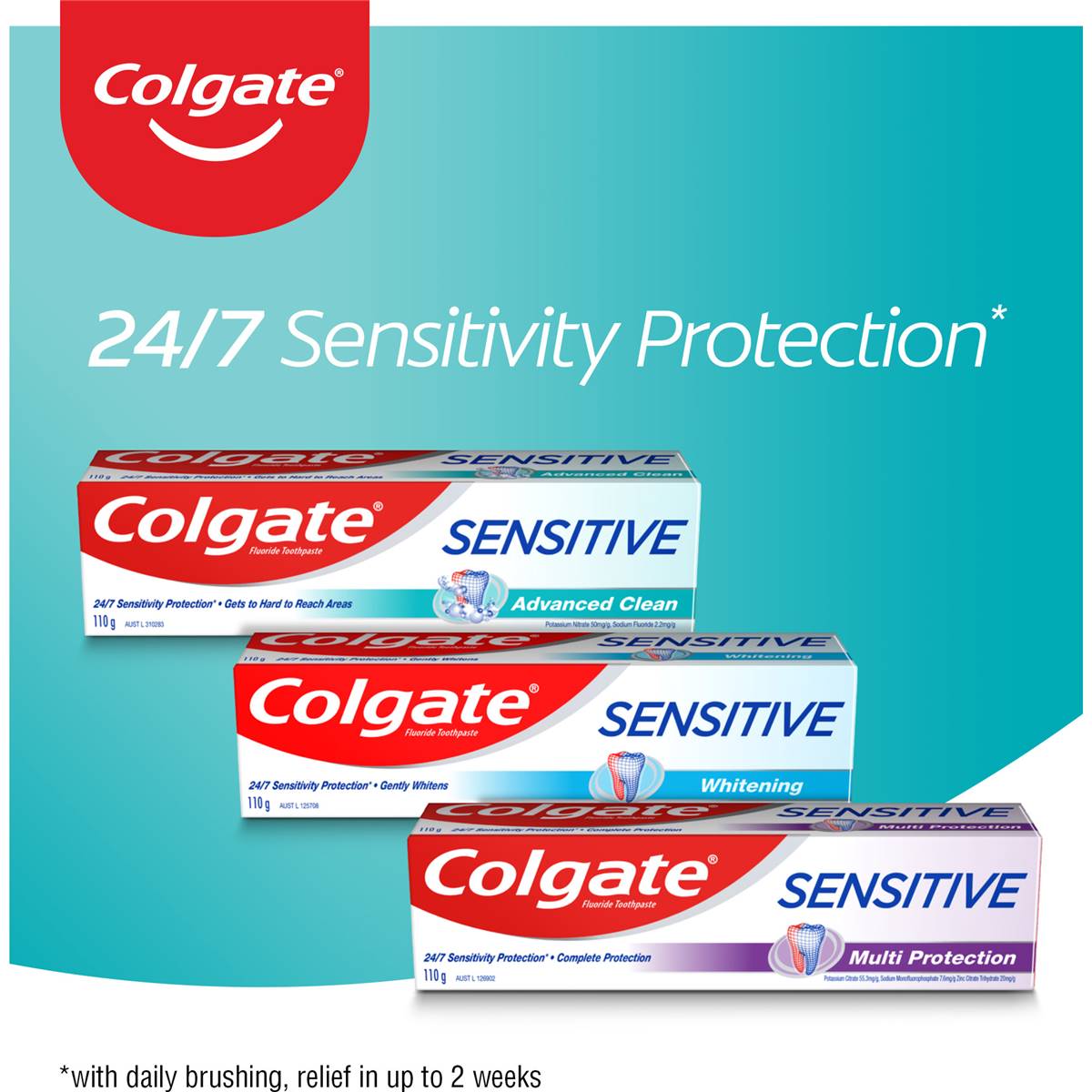 Colgate Sensitive Teeth Pain Whitening Fluoride Toothpaste 110g ...