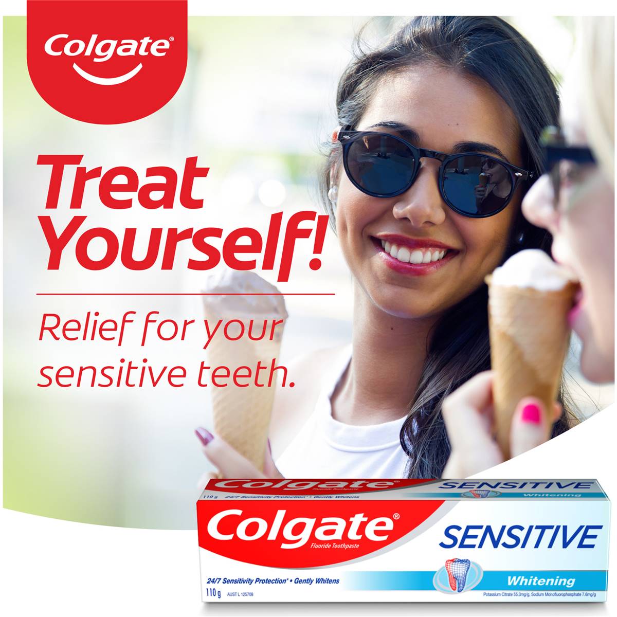 Colgate Sensitive Teeth Pain Whitening Fluoride Toothpaste 110g ...