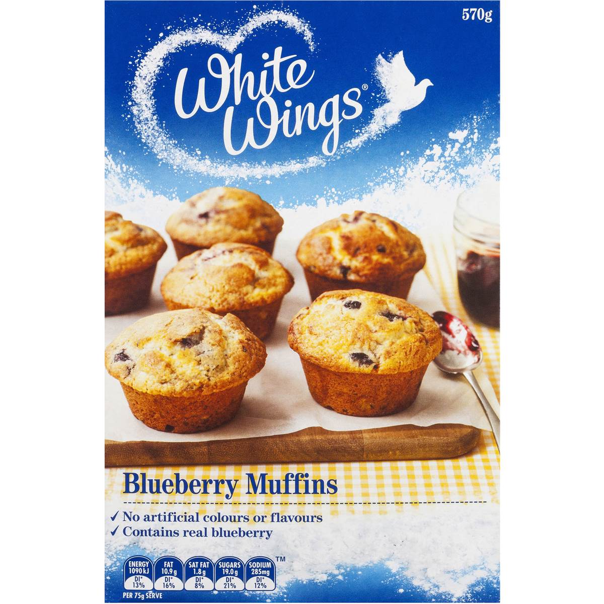 White Wings Muffin Mix Blueberry 570g | Woolworths