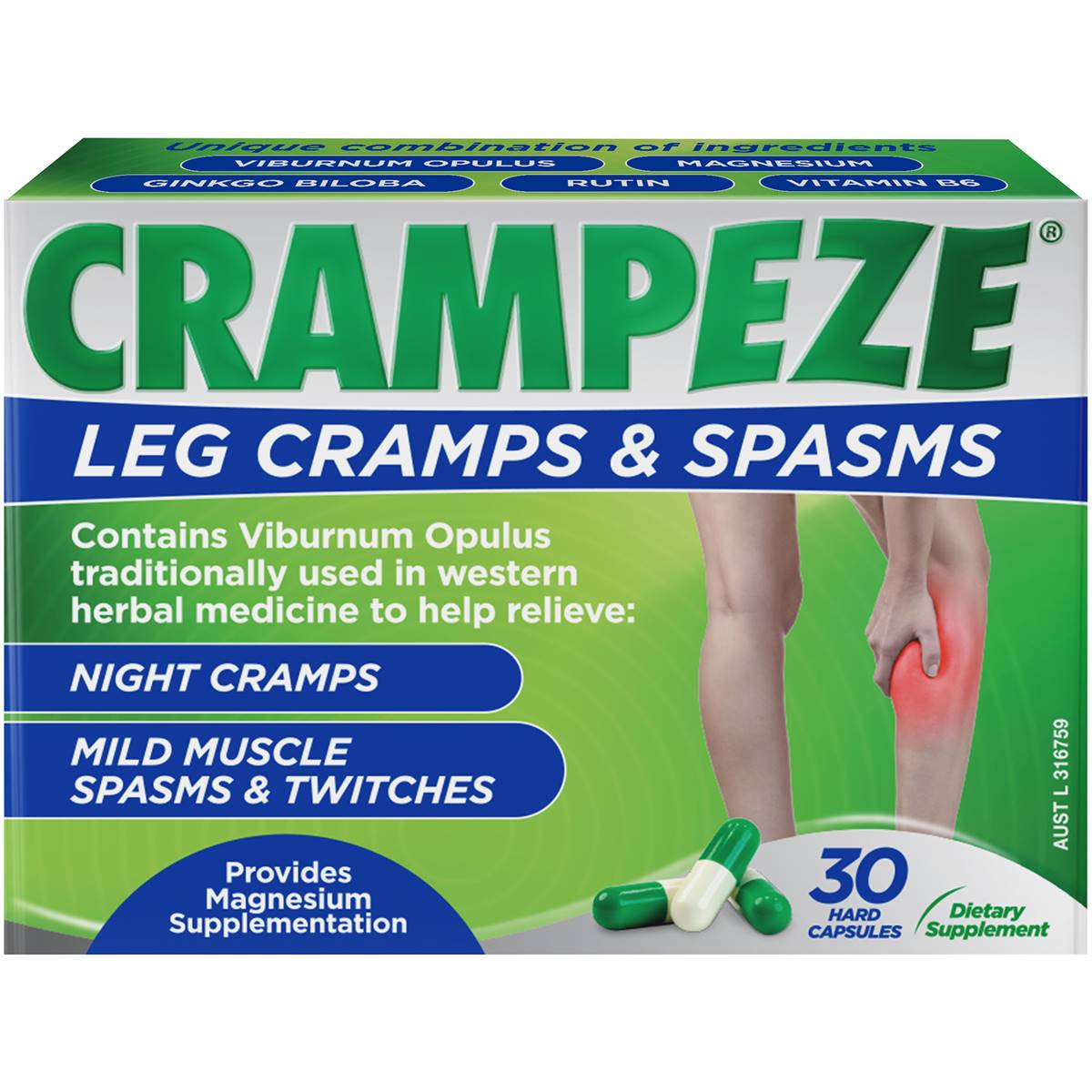 Crampeze Night Cramps Relief 30 Pack | Woolworths