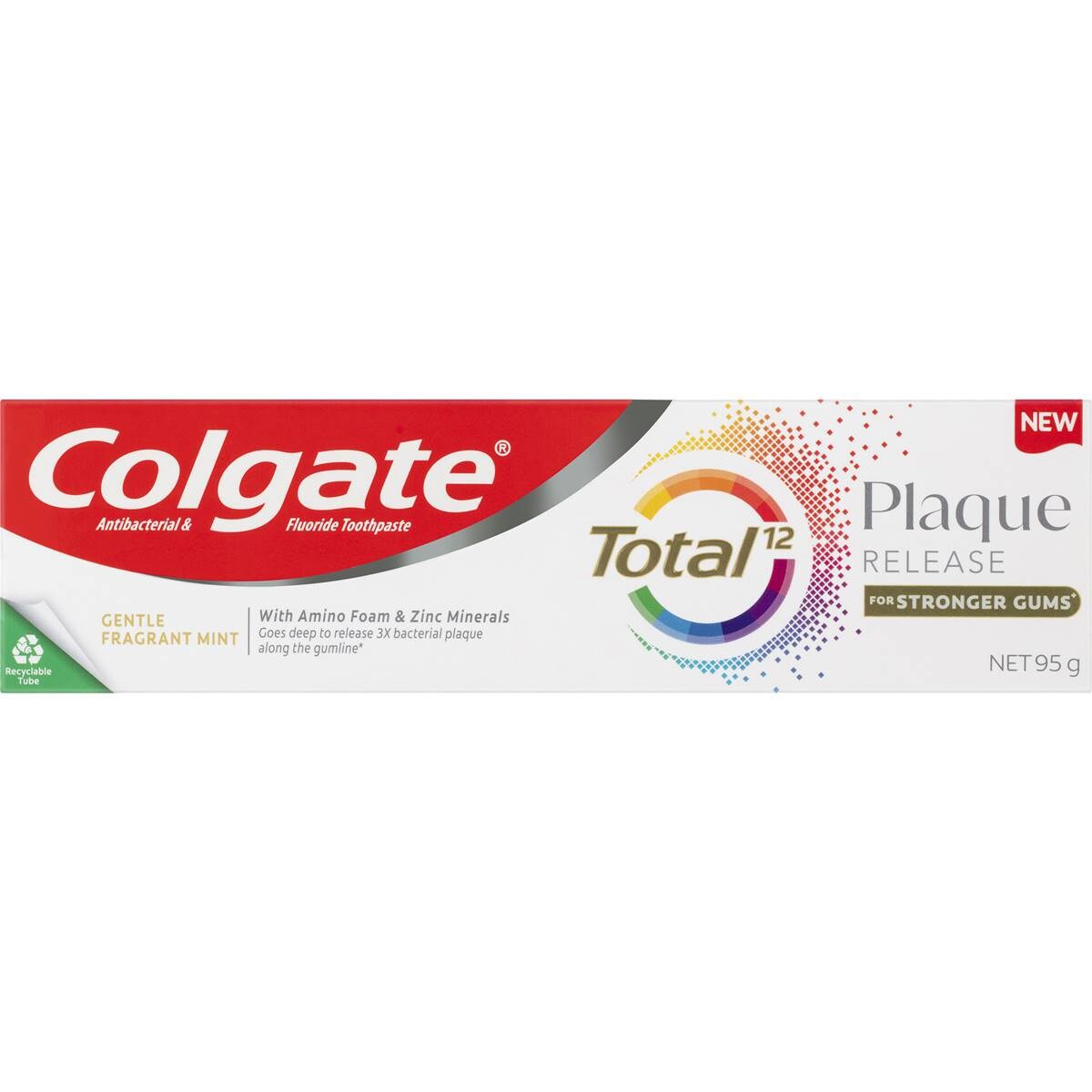 Colgate Plaque Release Toothpaste Total Fragrant Mint 95g | Woolworths