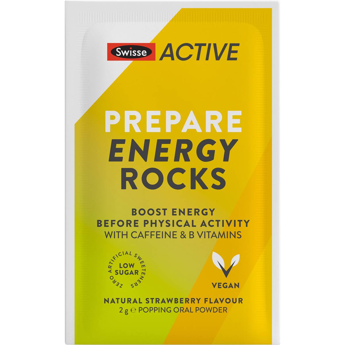 Swisse Active Prepare Energy Rocks Rocks Natural Strawberry 2g X 5 Pack ...