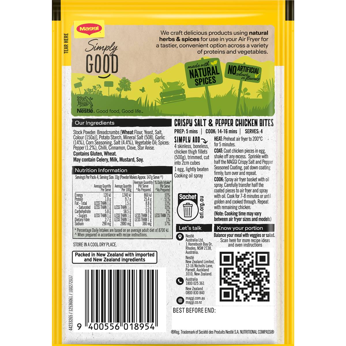 Maggi Air Fryer Salt And Pepper 40g | Woolworths