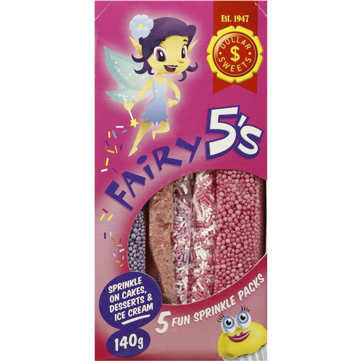 Dollar Sweets Sprinkles Fairy 5s 140g | Woolworths