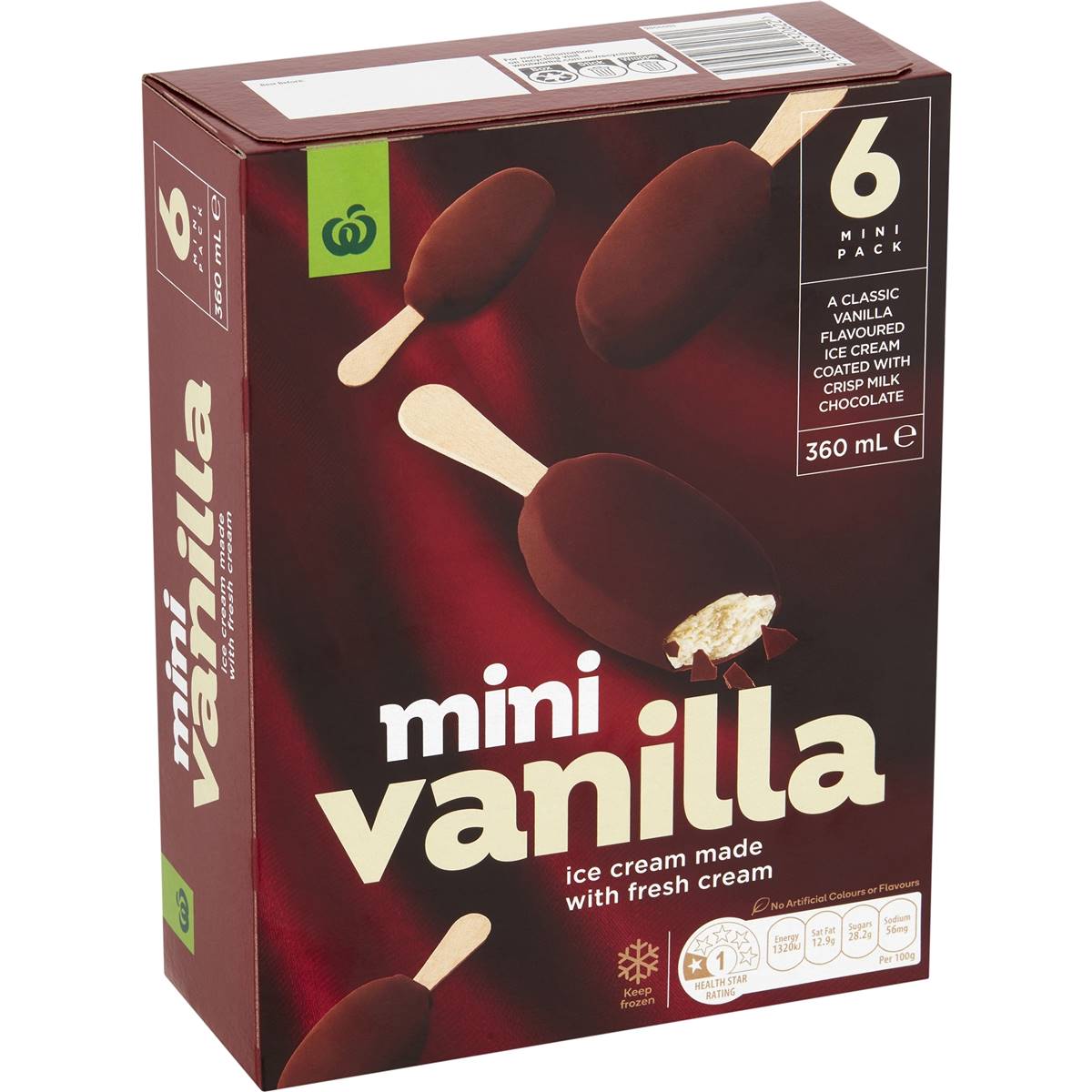 Woolworths Mini Chocolate Vanilla Ice Cream 6 Pack | Woolworths