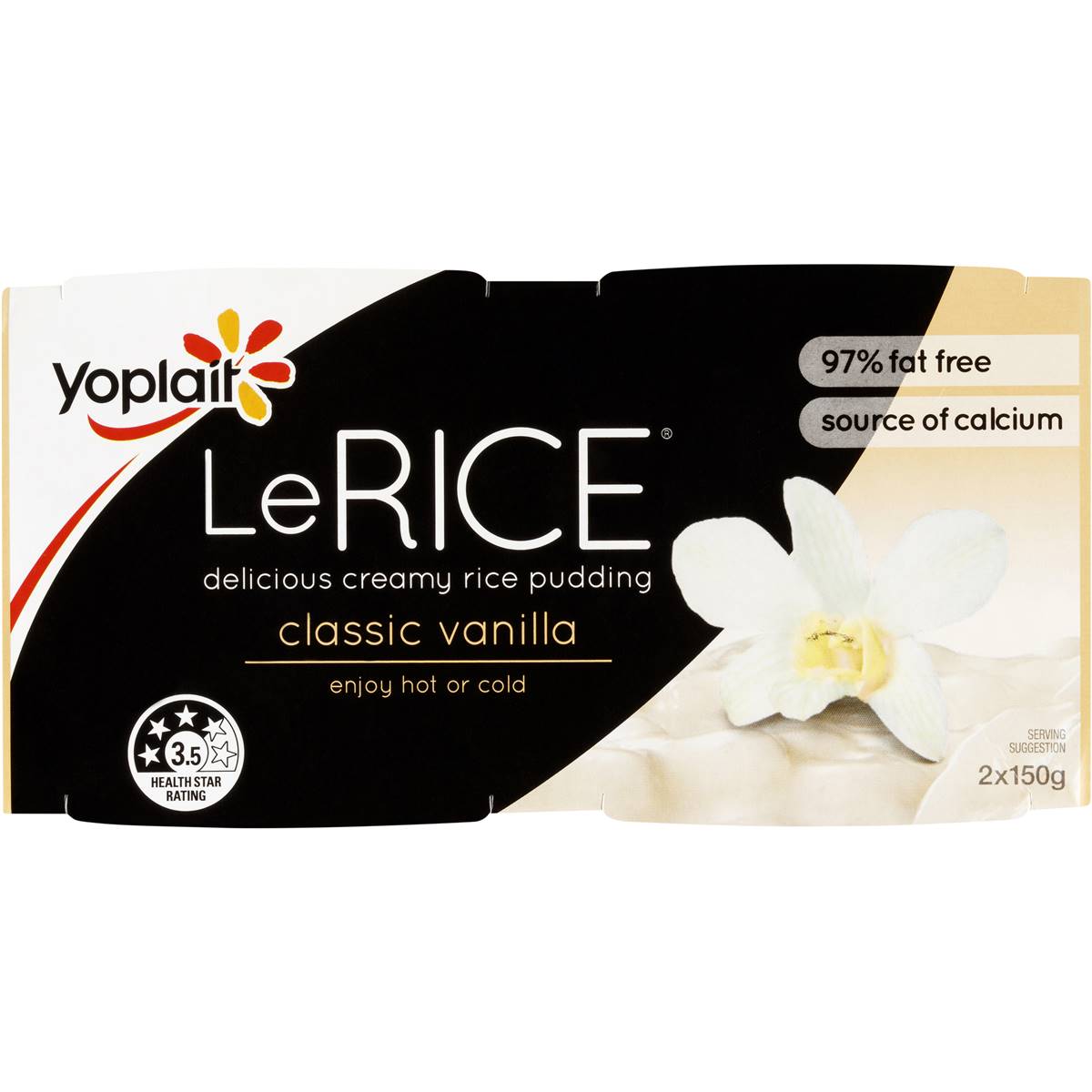 Yoplait Le Rice Pudding Classic Vanilla 2x150g | Woolworths