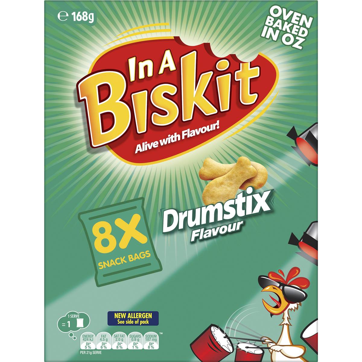 In A Biskit Drumstix Crackers Multipack 168g | Woolworths