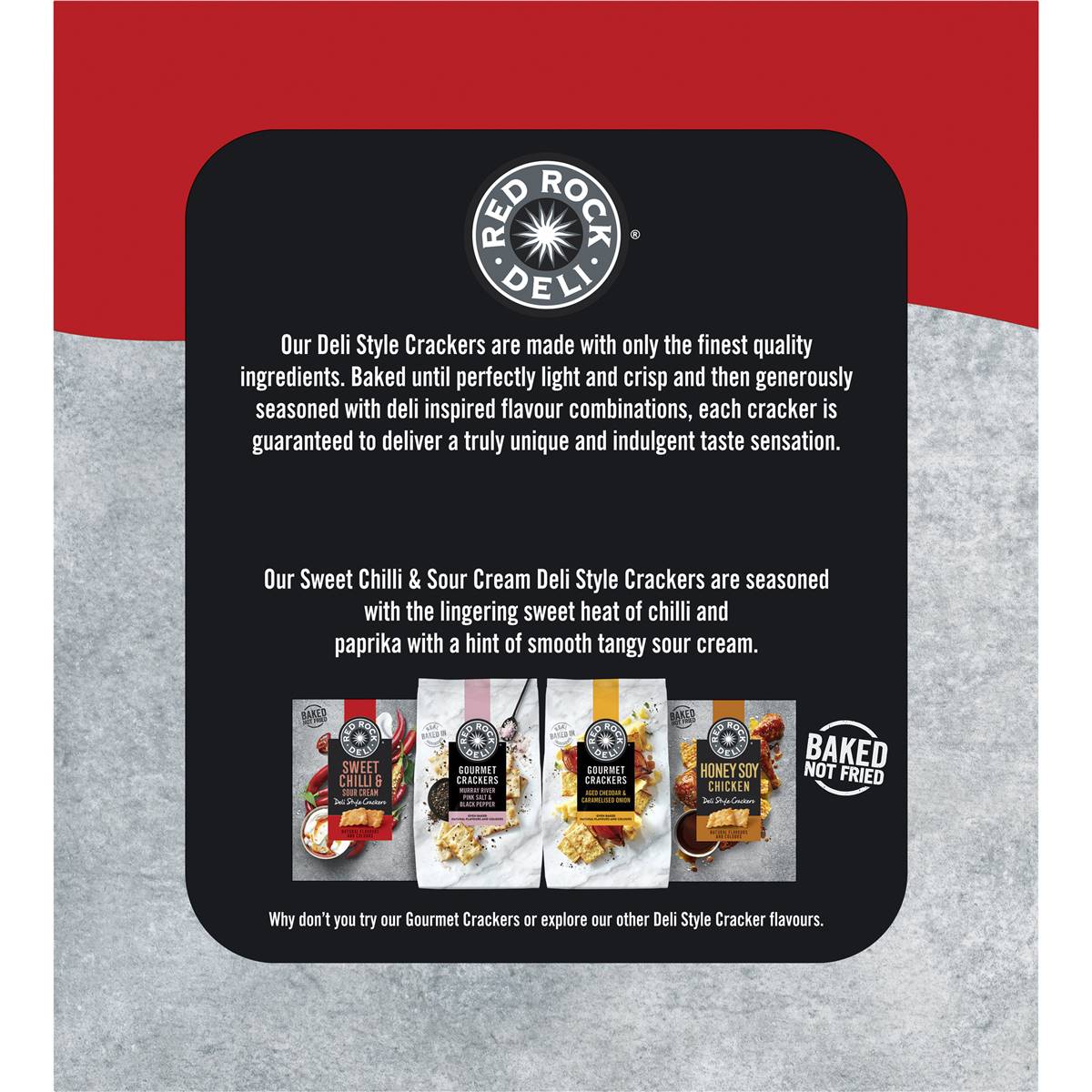 Red Rock Deli Sweet Chilli & Sour Cream Deli Style Crackers Multipack ...