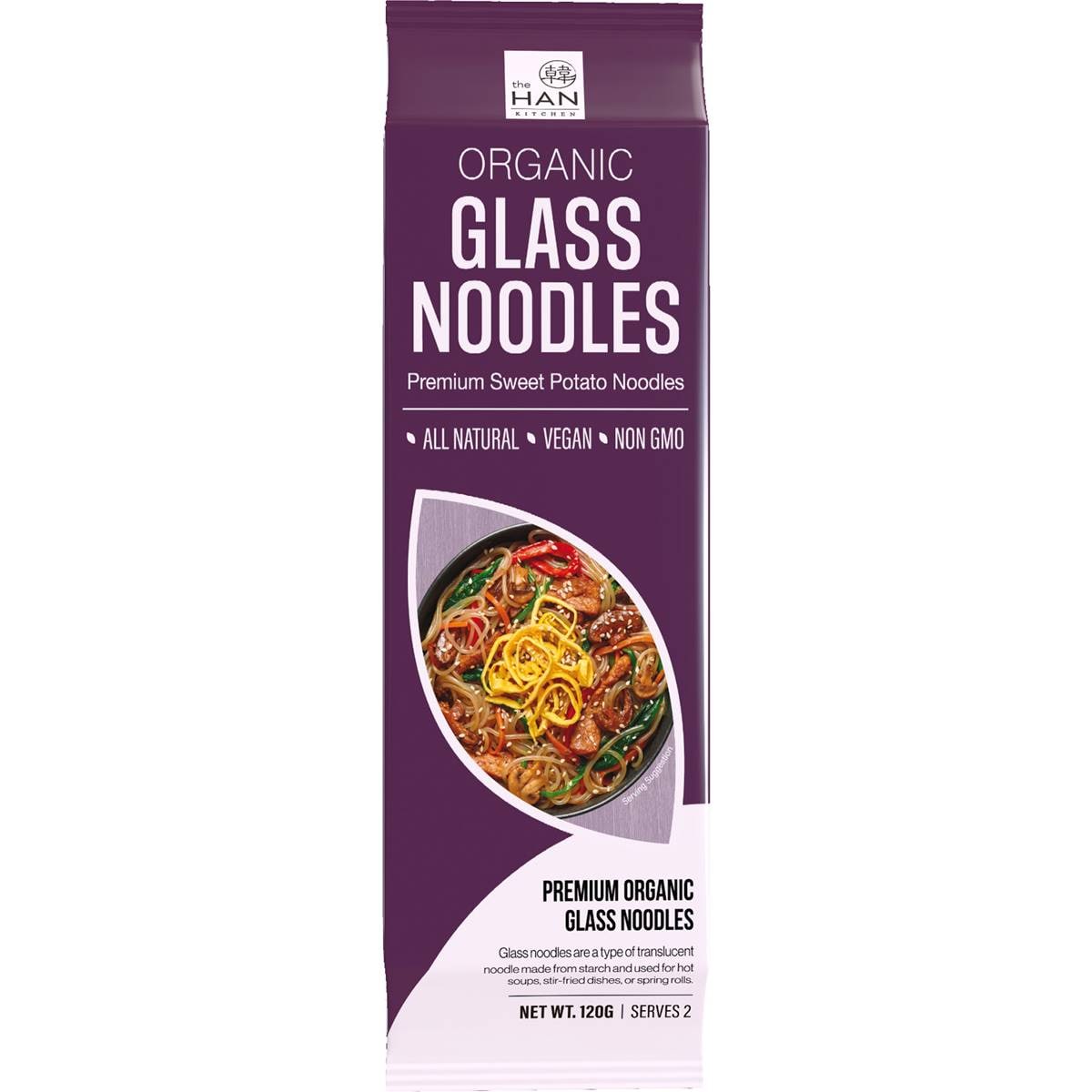 The Han Kitchen Organic Glass Noodles 120g | Woolworths
