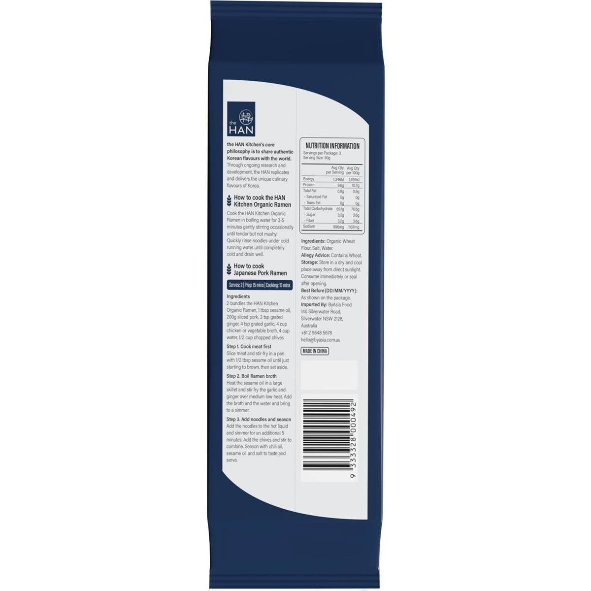 The Han Kitchen Organic Ramen Noodles 270g | Woolworths