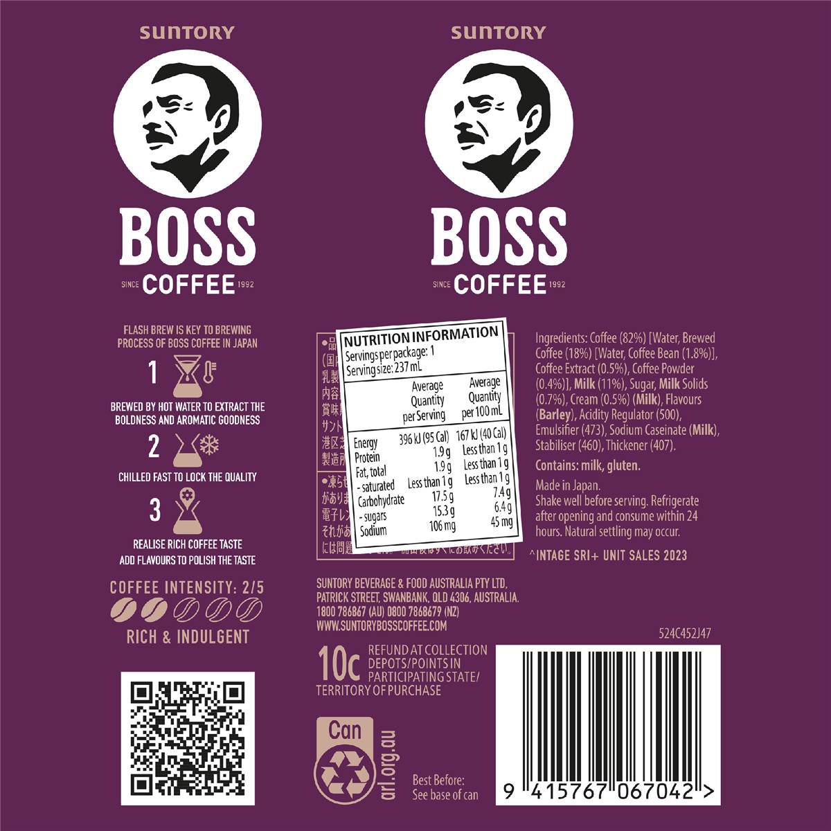 Boss Iced Mocha Coffee 237ml | Woolworths