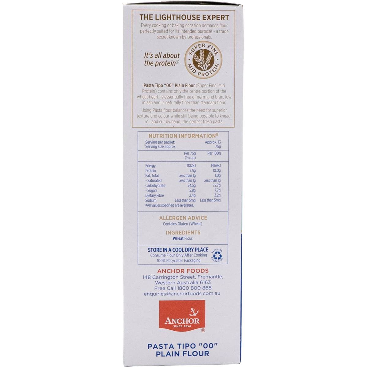 Lighthouse Plain Flour For Pasta Tipo "00" 1kg | Woolworths