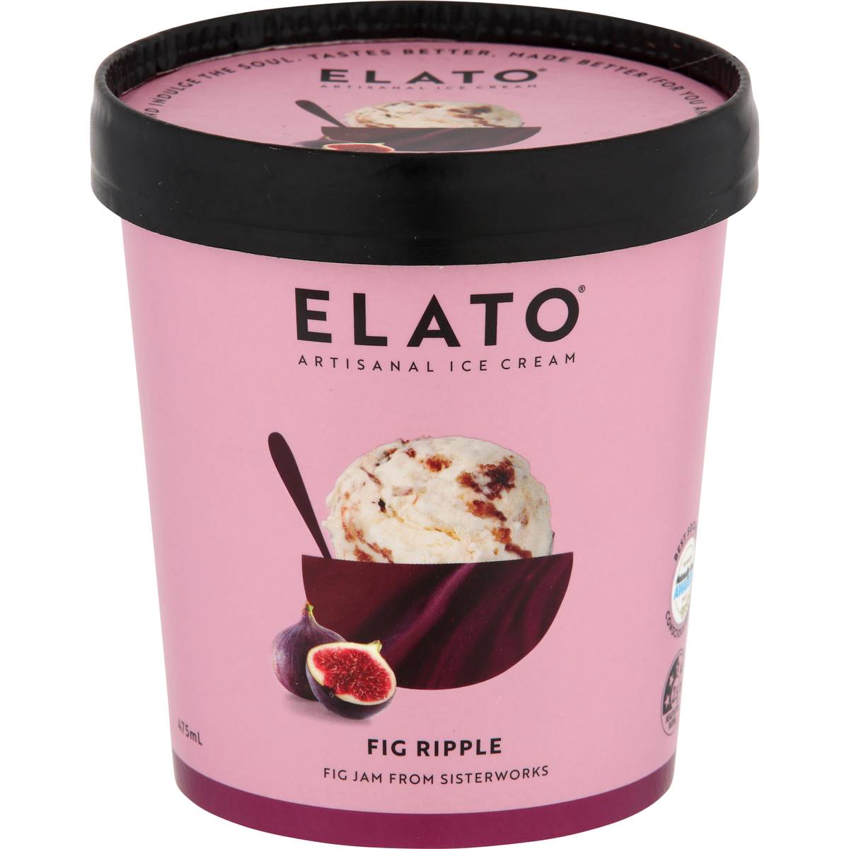 Elato Ice Cream Fig Ripple 475ml | Woolworths