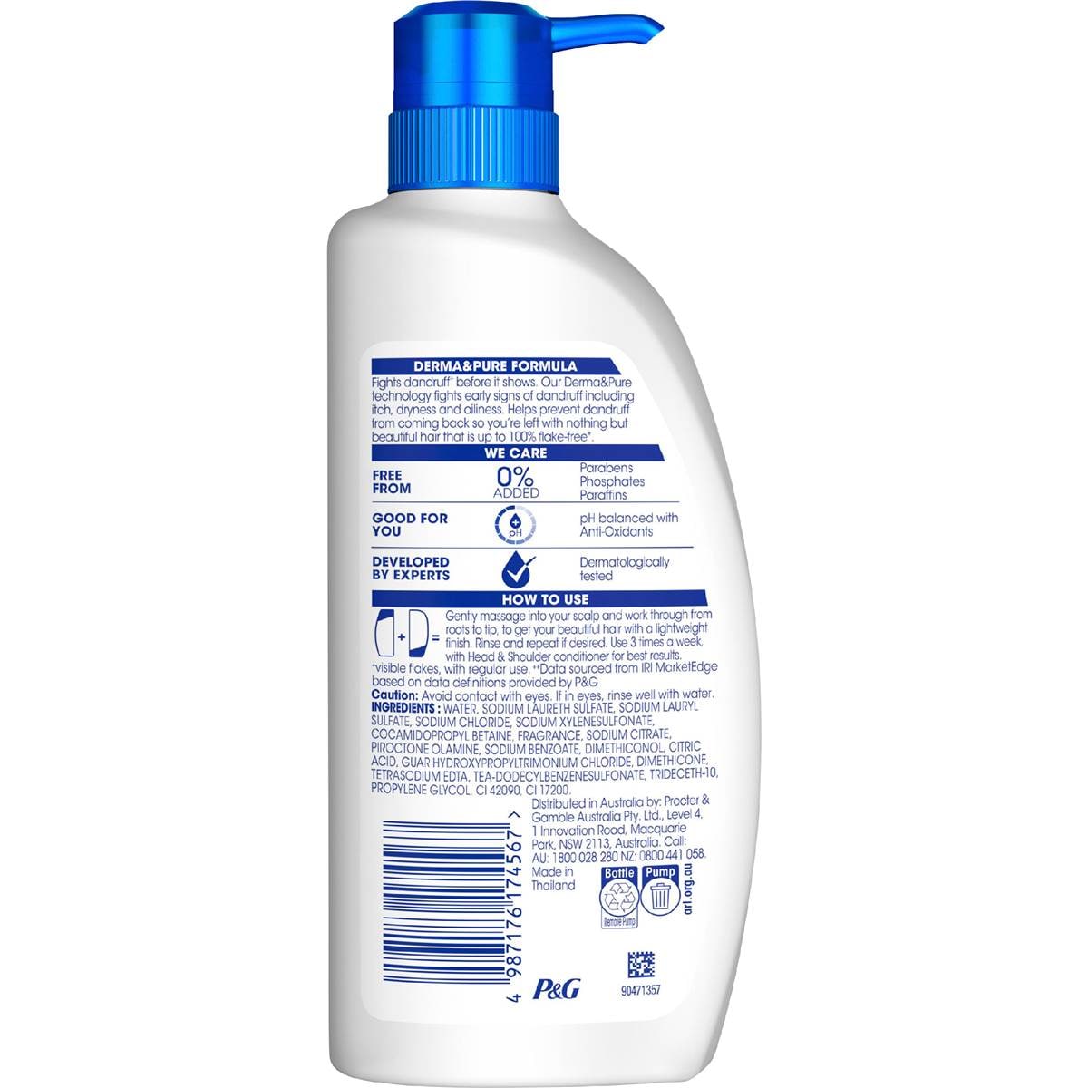 Head & Shoulders Clean & Balanced Shampoo 850ml | Woolworths