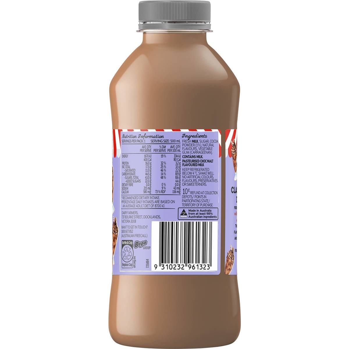 Dairy Farmers Classic Choc Malt 500ml | Woolworths