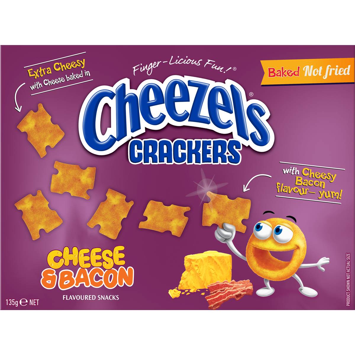 Cheezels Cheese & Bacon Crackers 135g | Woolworths