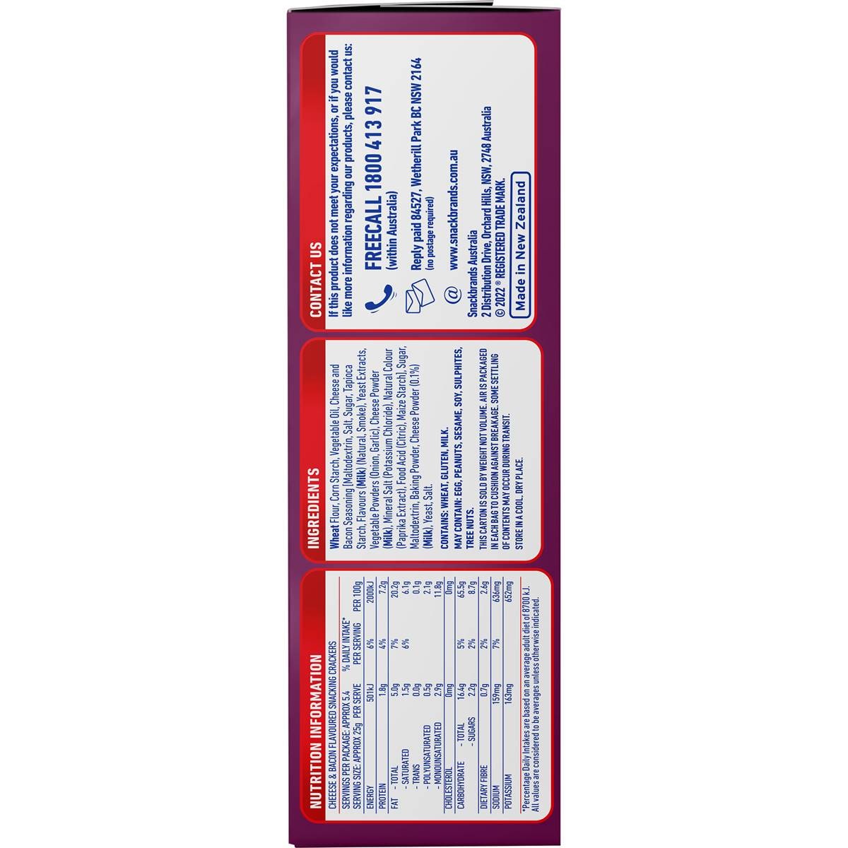 Cheezels Cheese & Bacon Crackers 135g | Woolworths