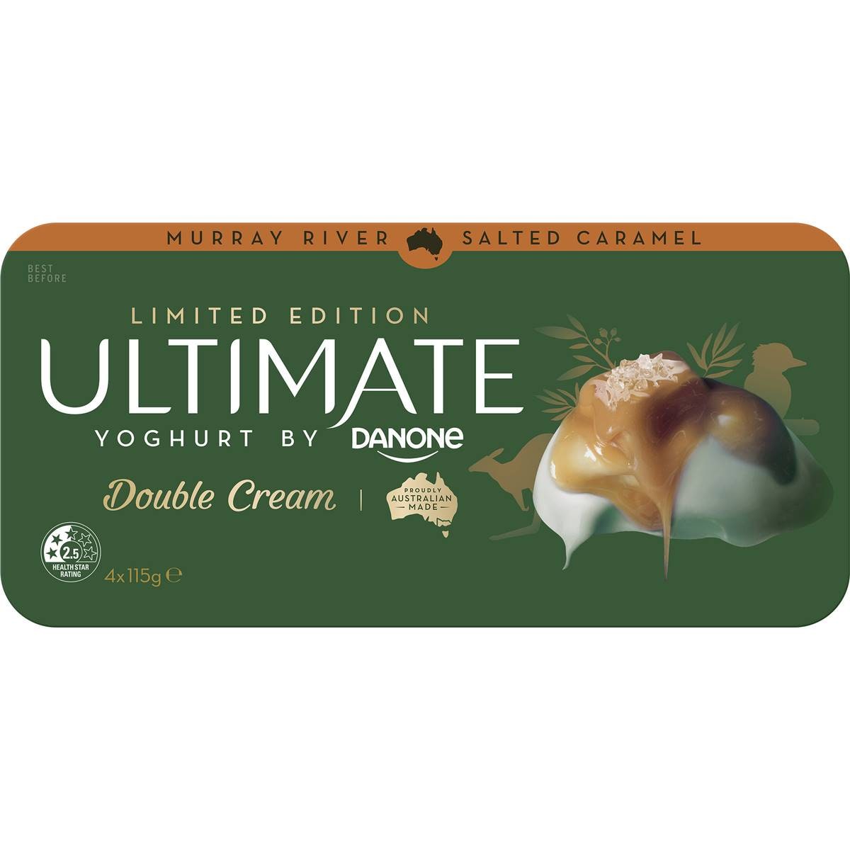 Ultimate Danone Double Cream Yoghurt Salted Caramel 115g X 4 Pack ...