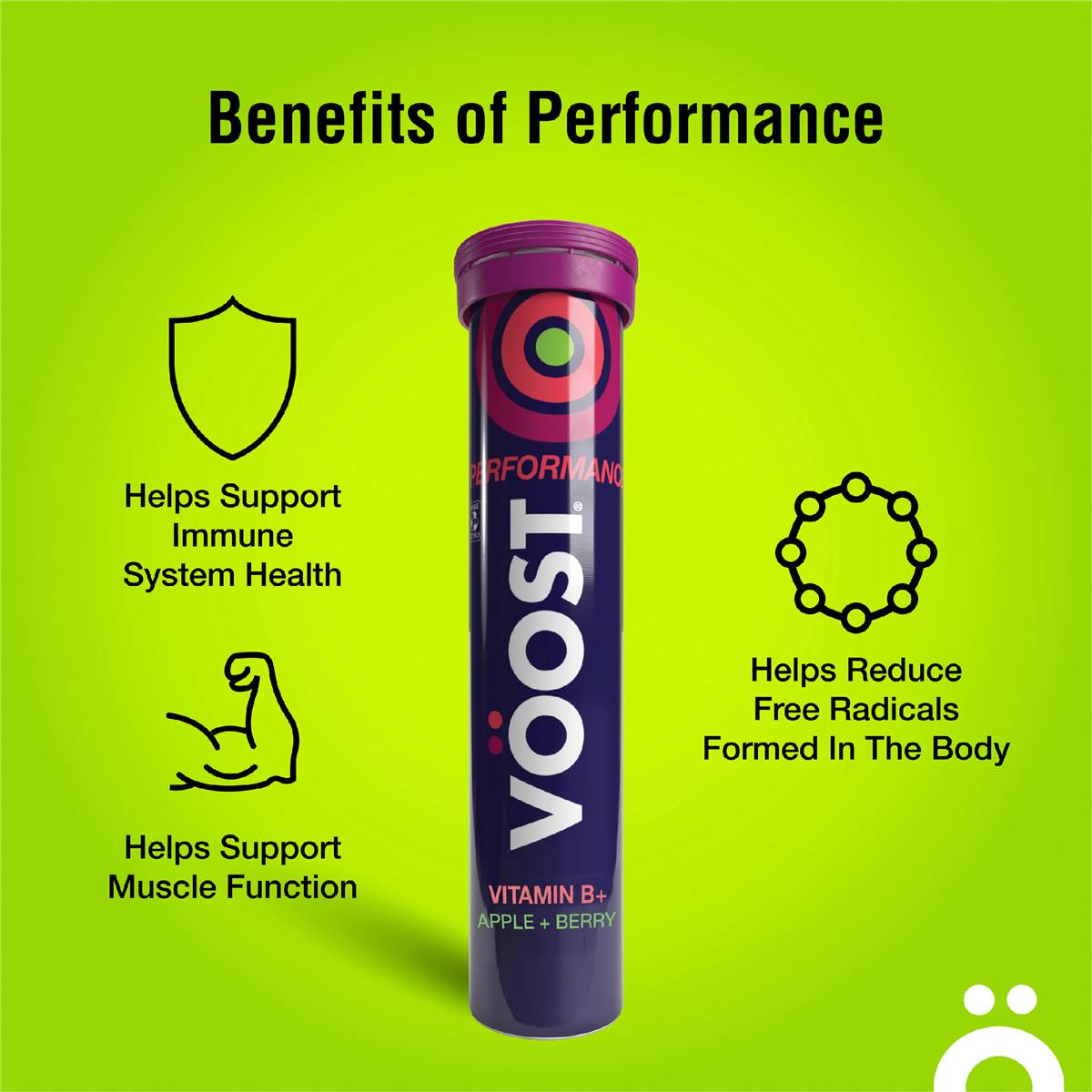 Voost Performance Vitamin B+ Apple + Berry Effervescent Tablets 20 Pack ...