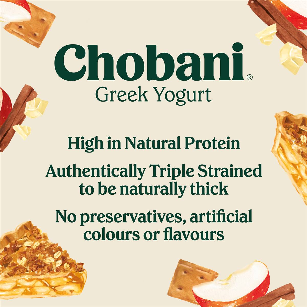 Chobani Flip Greek Yogurt Gran's Apple Crumble 140g | Woolworths