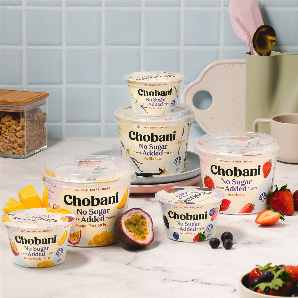 Chobani No Sugar Added Greek Yogurt Vanilla 680g | Woolworths