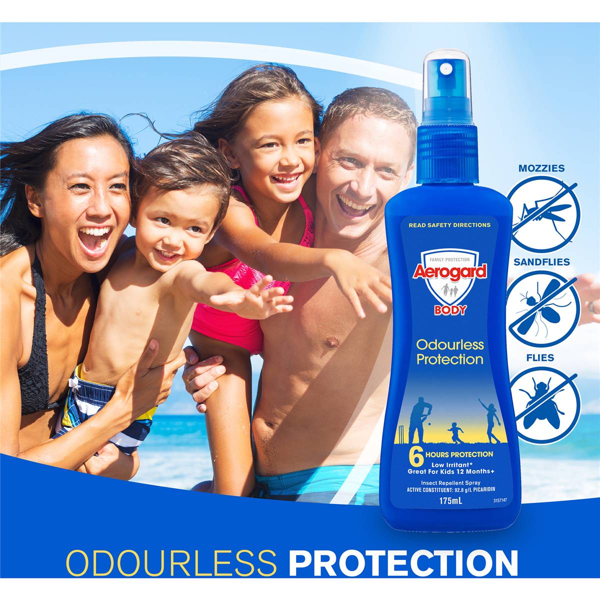 Aerogard Odourless Insect Repellent Pump Spray 175ml | Woolworths