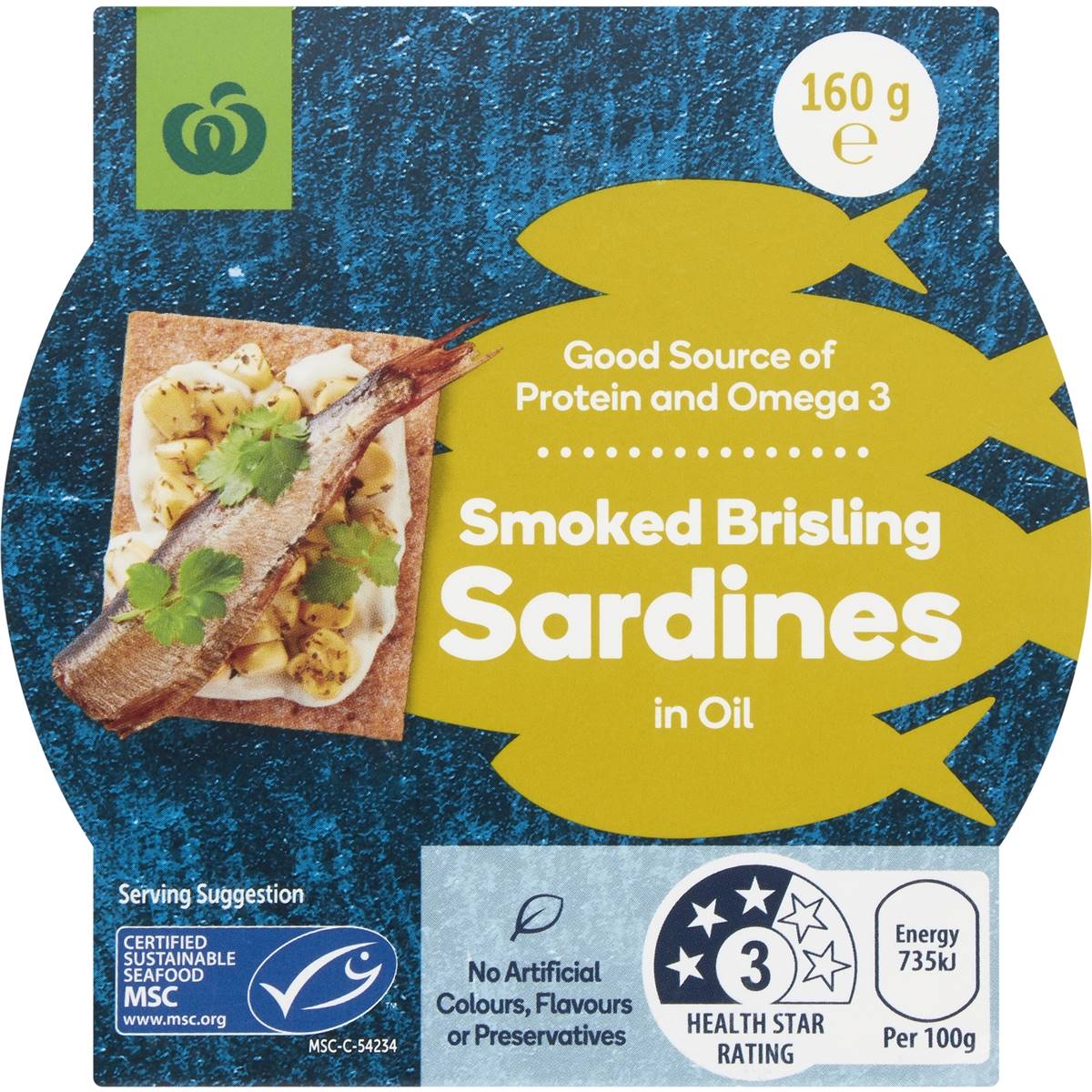Woolworths Smoked Brisling Sardines In Oil 160g | Woolworths