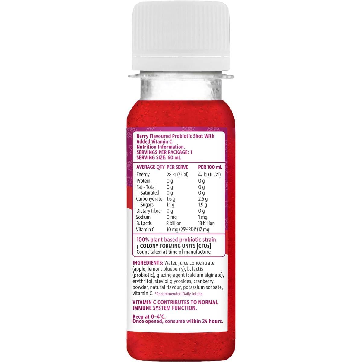 Perkii Immunity Super Berry Probiotic Shot 60ml | Woolworths
