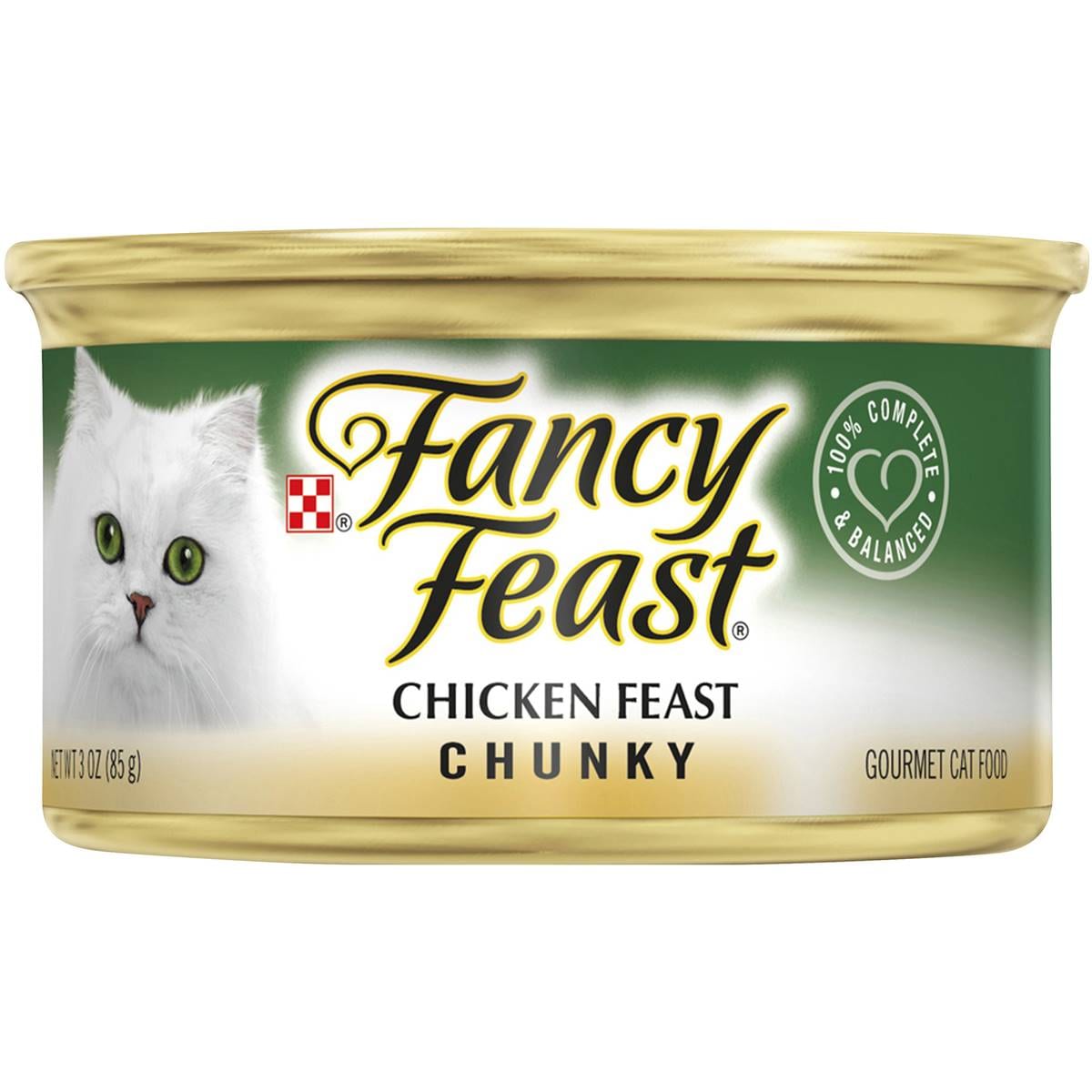 Fancy Feast Adult Classic Chicken Feast Chunky Wet Cat Food 85g ...