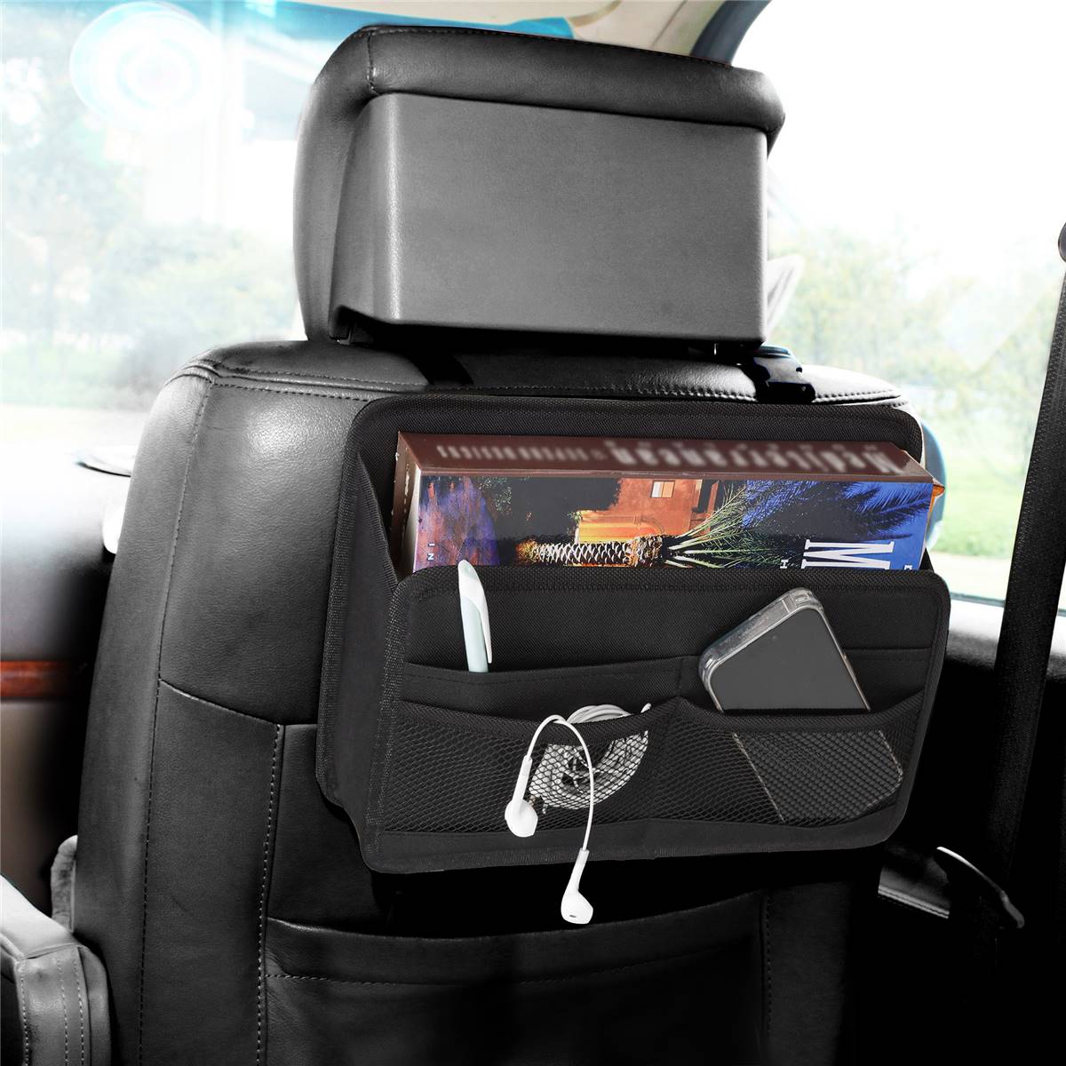 Inspire Back Seat Car Organiser Black Each | Woolworths