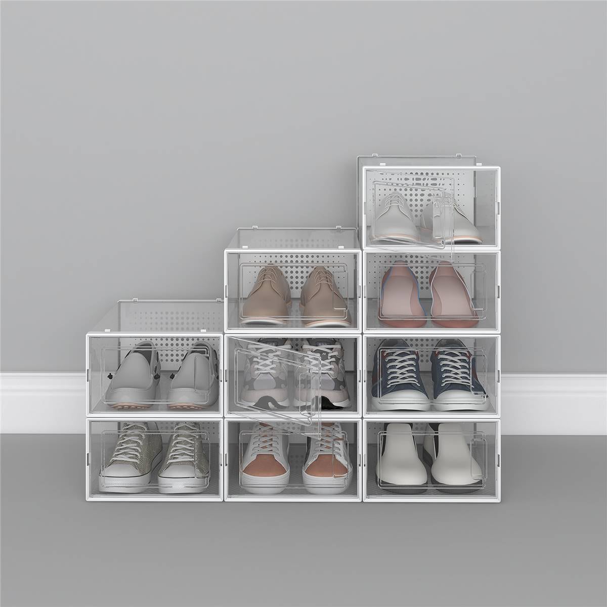 Inspire Clear Shoe Box 4 Pack | Woolworths