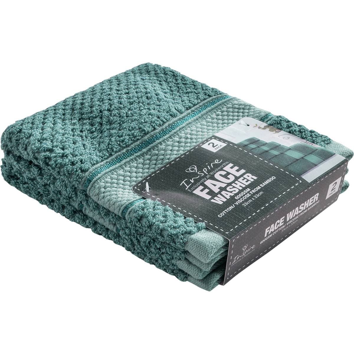 Inspire Face Washer Set 2 Pack | Woolworths