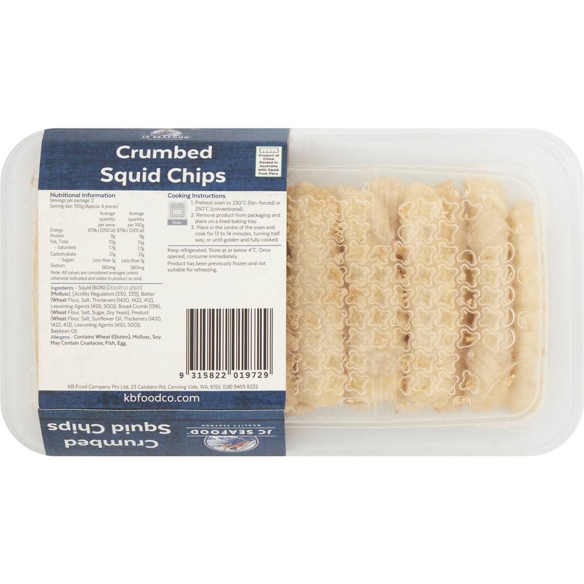 Jc Seafood Squid Chips 200g | Woolworths