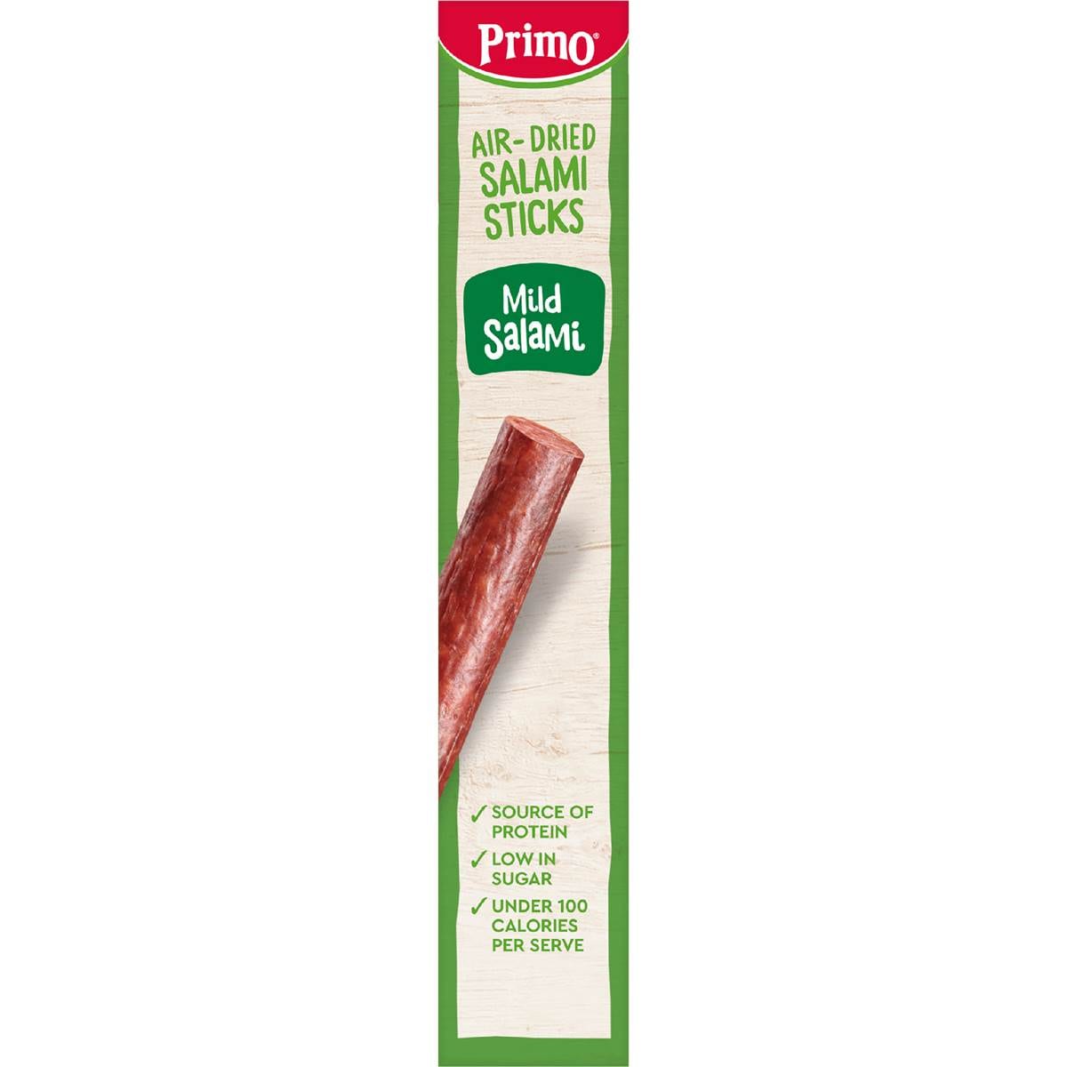 Primo Air - Dried Salami Sticks Mild Salami 5 Pack | Woolworths