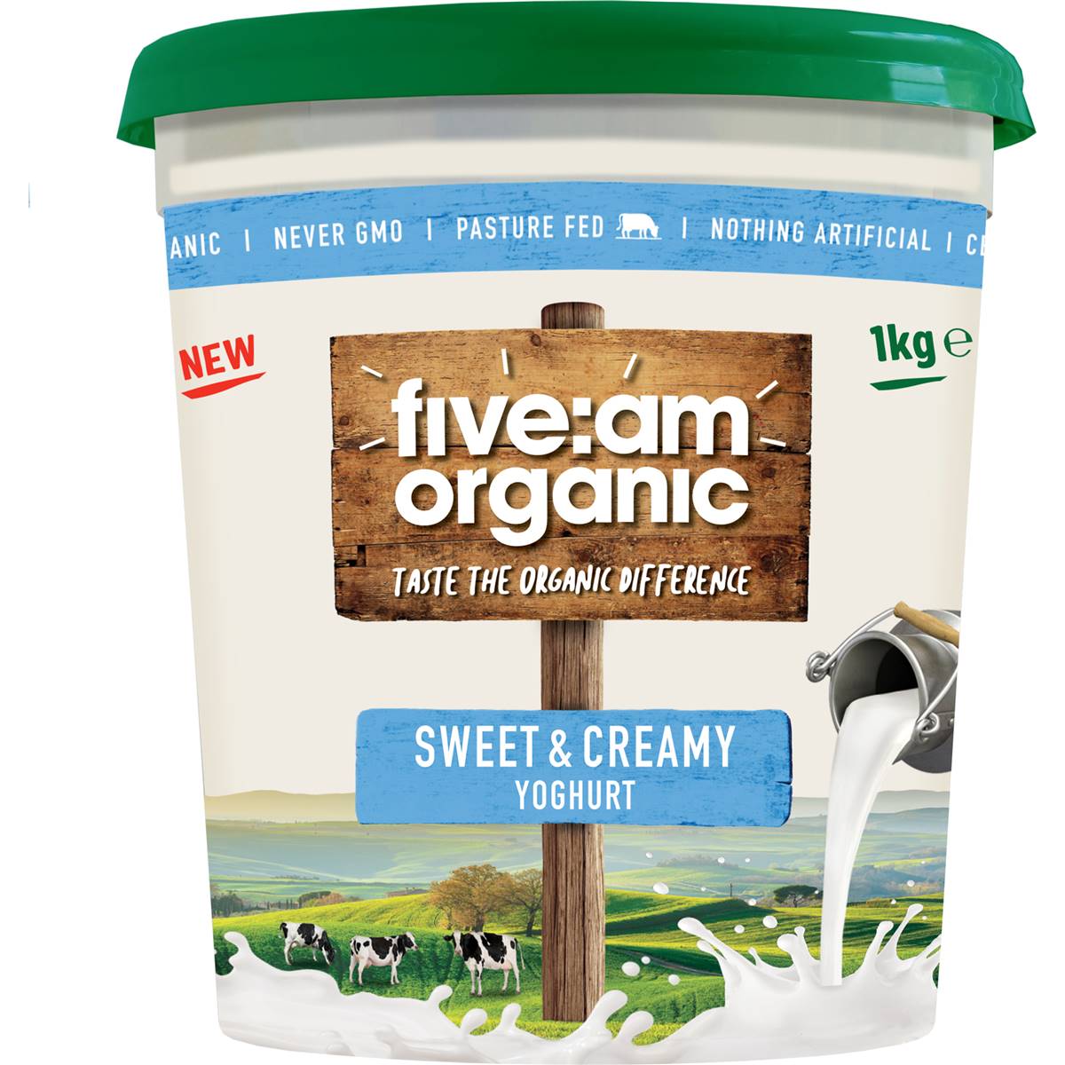 Five:am Organic Yoghurt Sweet And Creamy 1kg | Woolworths
