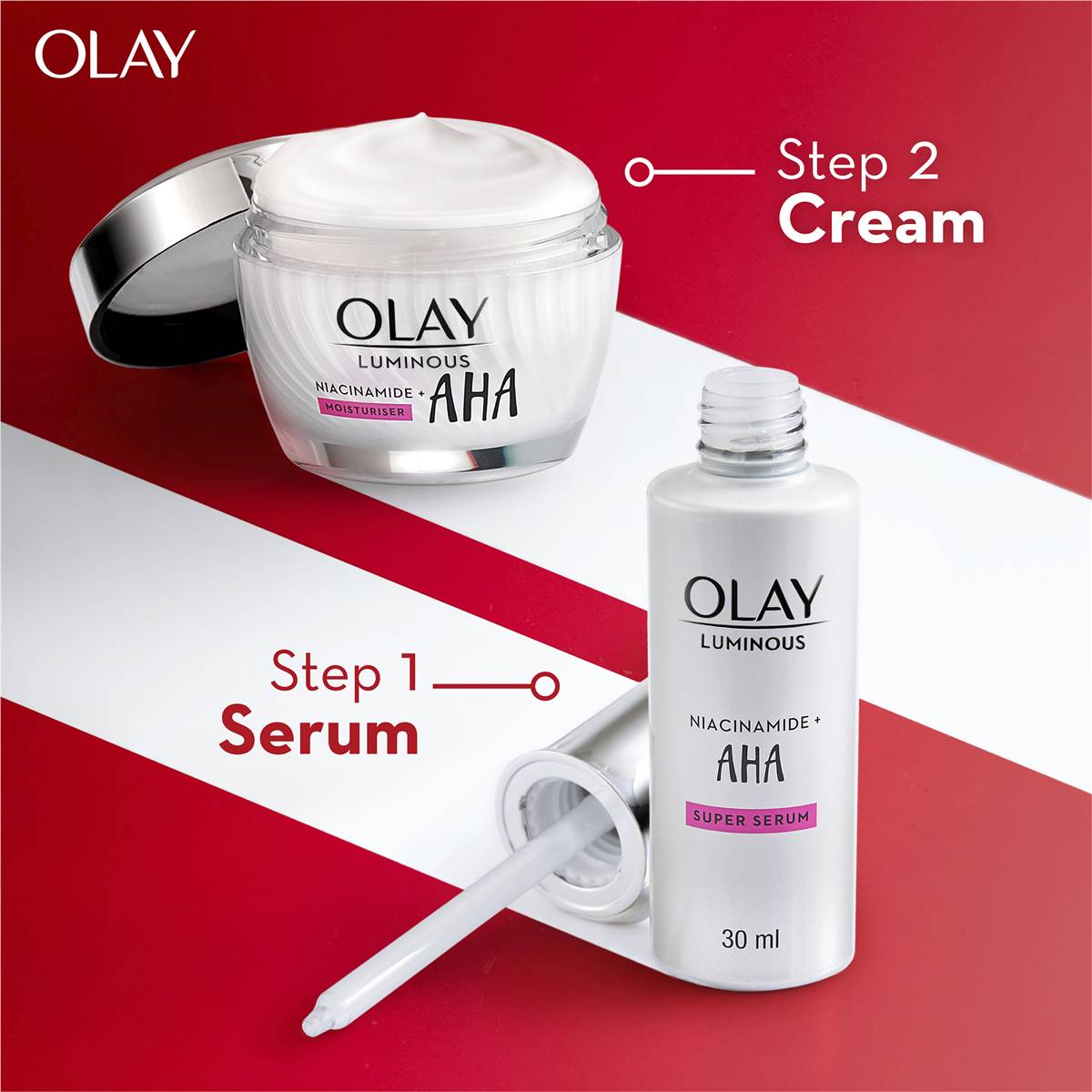 Olay Luminous Aha Moisturiser 50g | Woolworths