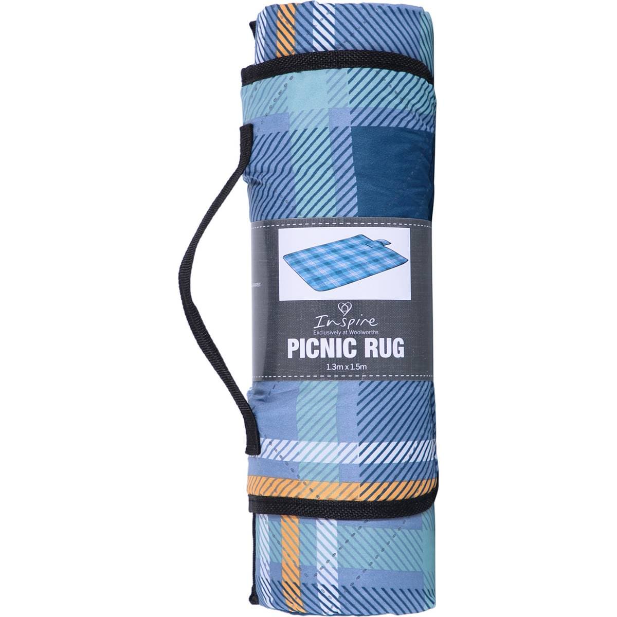 Inspire Picnic Rug Blue Each | Woolworths