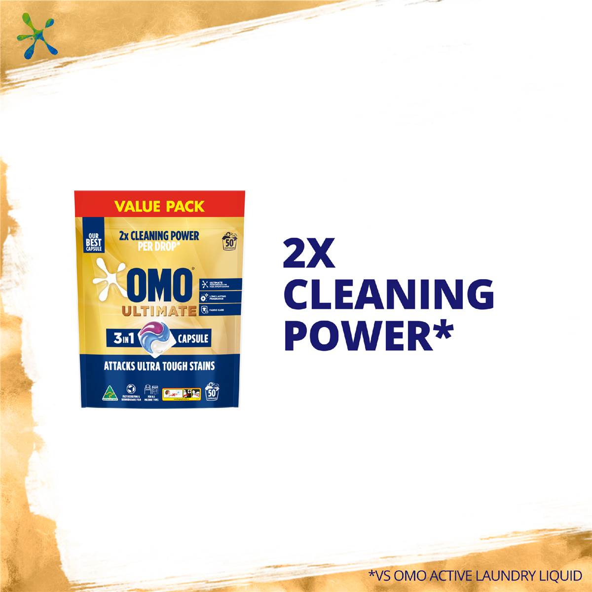 Omo Ultimate Laundry Capsules 3 In 1 50 Pack | Woolworths