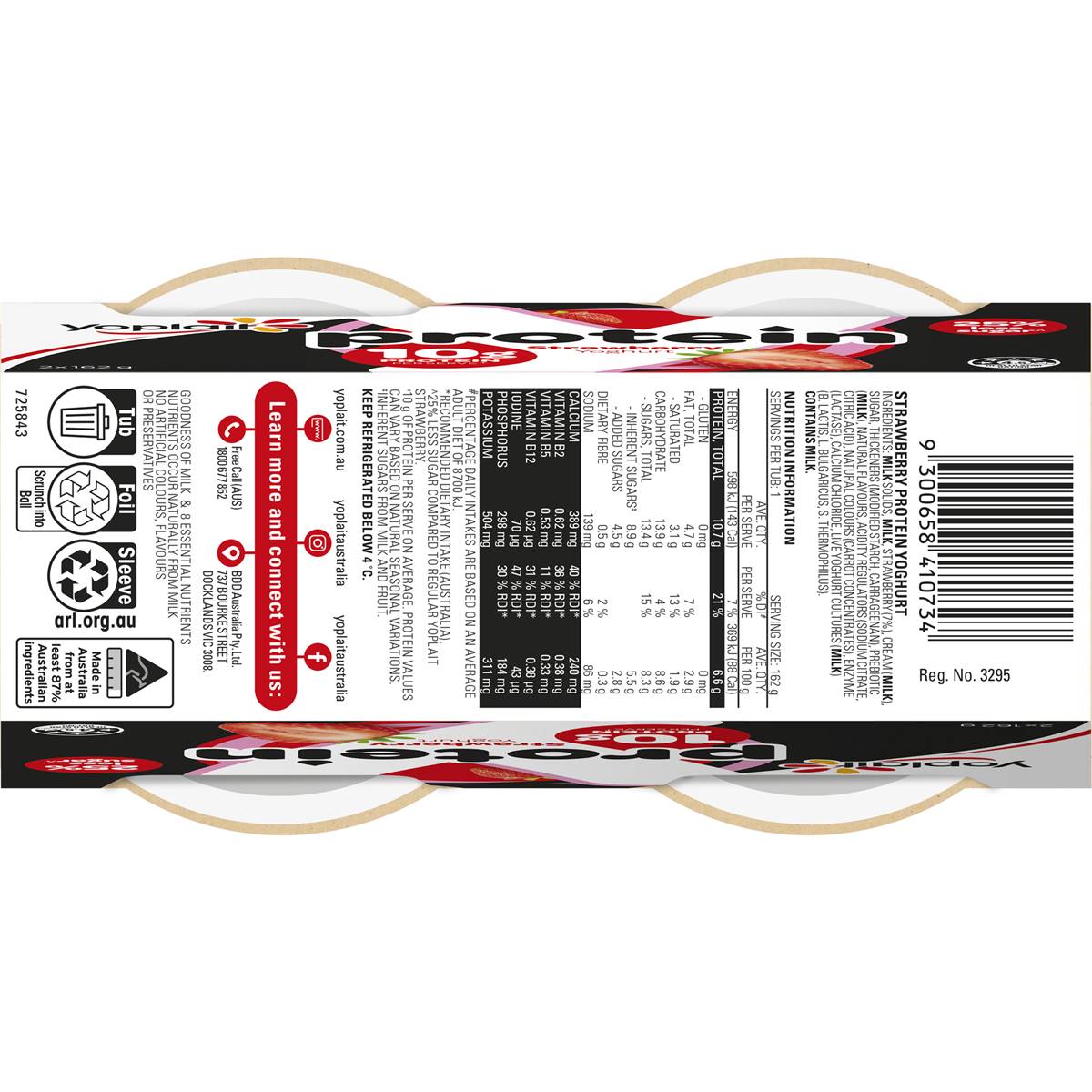 Yoplait Protein Strawberry Yoghurt 2 Pack | Woolworths Yoplait Protein Strawberry Yoghurt 2 Pack | Woolworths