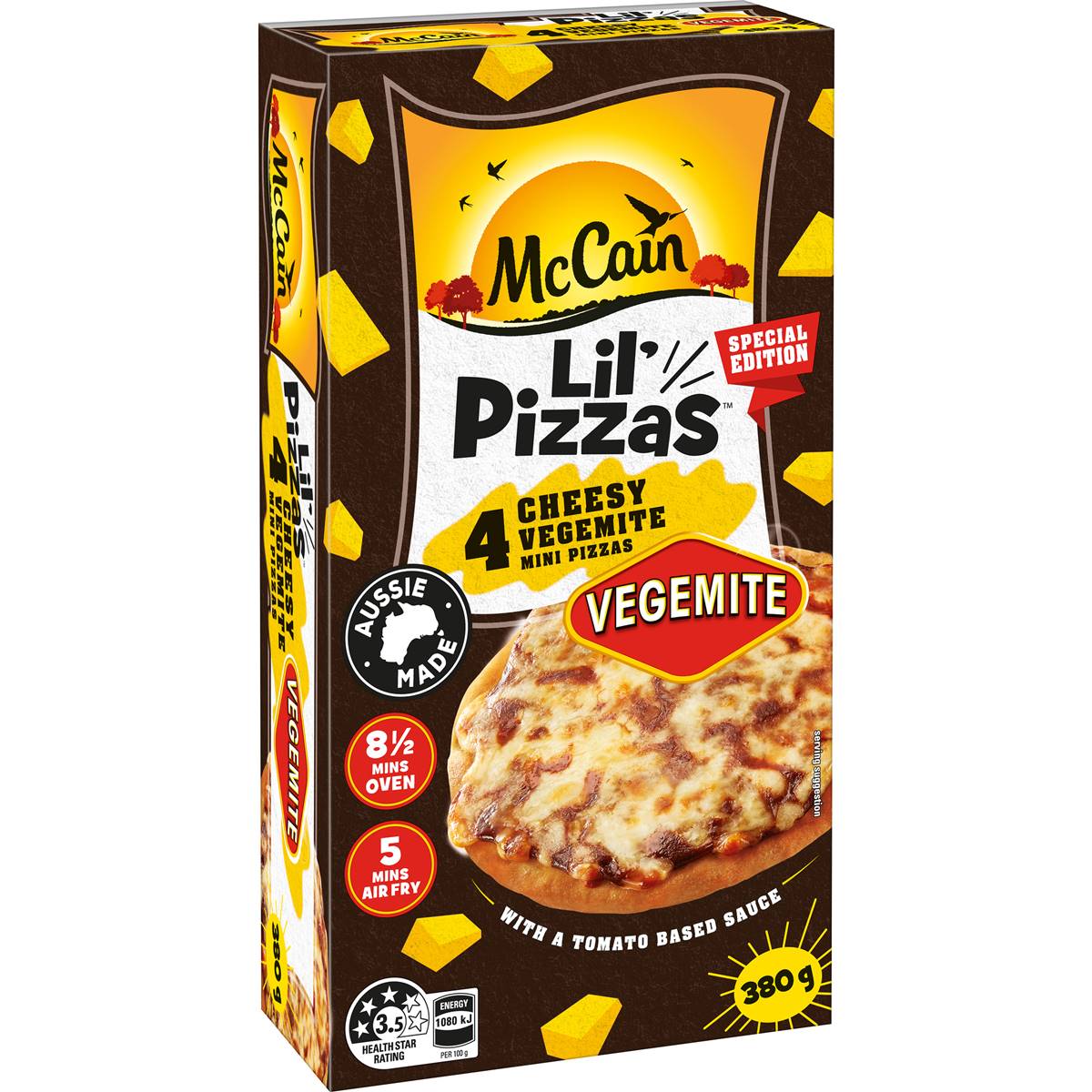Mccain Lil Pizzas Cheesy Vegemite 380g | Woolworths