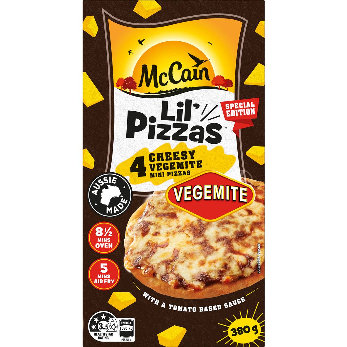 Mccain Lil Pizzas Cheesy Vegemite 380g | Woolworths