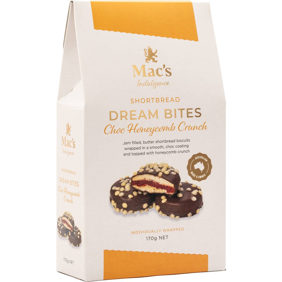 Mac's Shortbread Co. Indulgence Shortbread Dream Bites Choc Honeycomb ...